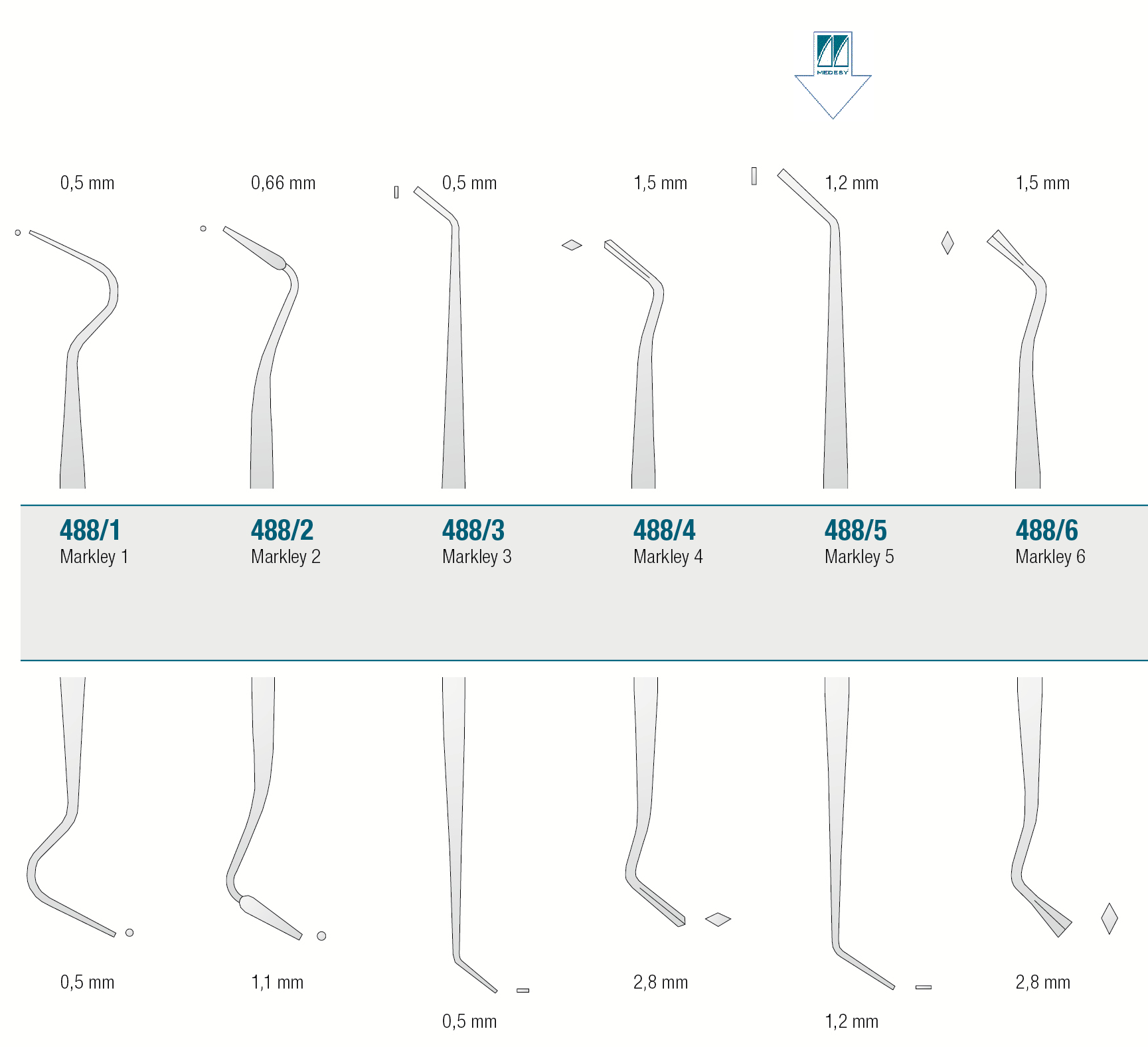 Medesy 488/5 tömőműszer - tömörítő - Tömőműszerek - Creativ Dental ...